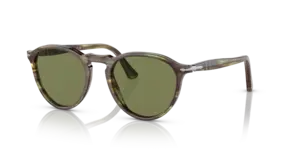 Persol Round Frame Acetate Sunglasses - Green