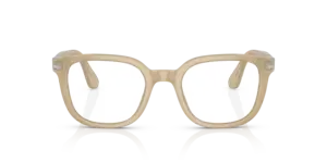 Persol Rectangular Full Rim Eyeglasses - Beige Opal