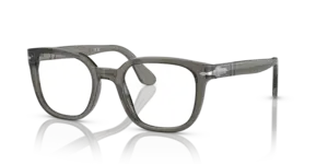 Persol Persol Rectangular Full Rim Eyeglasses Grey