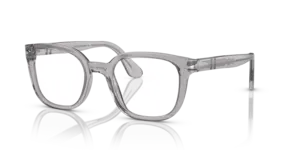 Persol Rectangular Full Rim Eyeglasses - Transparent Grey