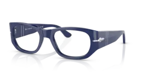 Persol Rectangle Acetate Full Rim Eyeglasses - Blue