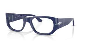 Persol Rectangle Acetate Full Rim Eyeglasses - Blue