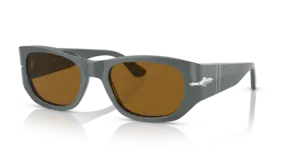 Persol Rectangle Acetate Full Rim Eyeglasses - Grey