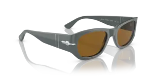 Persol Rectangle Acetate Full Rim Eyeglasses - Grey