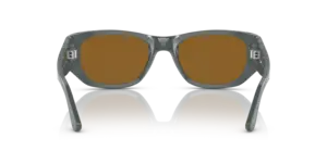 Persol Rectangle Acetate Full Rim Eyeglasses - Grey