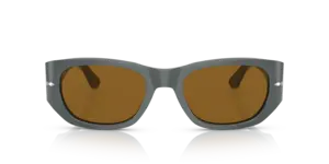 Persol Rectangle Acetate Full Rim Eyeglasses - Grey