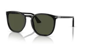 Persol Round Frame Acetate Eyeglasses - Black