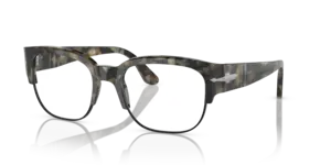 Persol Acetate Eyeglasses With Green Lenses And Tortoiseshell Frame - Brown Tortoise