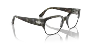 Persol Acetate Eyeglasses With Green Lenses And Tortoiseshell Frame - Brown Tortoise