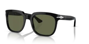 Persol Persol Rectangular Full Rim Acetate Sunglasses Black