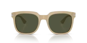 Persol Rectangular Full Rim Acetate Sunglasses - Opal Beige