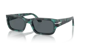 Persol Persol Adrien Black Acetate Square Frame Eyeglasses Blue Havana