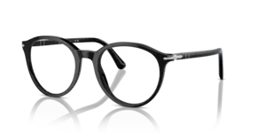 Persol Rectangular Acetate Eyeglasses - Black