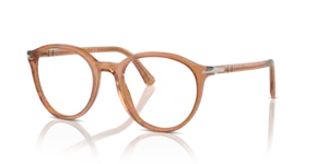 Persol Rectangular Acetate Eyeglasses - Transparent Brown