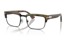 Persol Rectangular Full Rim Eyeglasses - Caffe