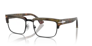 Persol Rectangular Full Rim Eyeglasses - Caffe