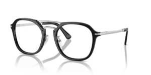 Persol Persol Acetate Full Rim Eyeglasses Silver