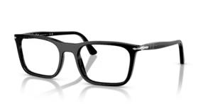 Persol Full Rim Rectangle Eyeglasses - Black