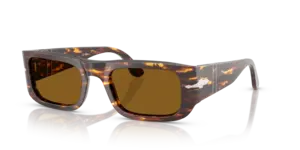 Persol Rectangle Full Rim Sunglasses - Brown,bright Yellow