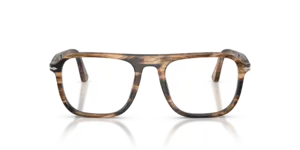 Persol Acetate Eyeglasses - Striped Black