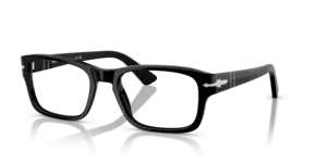 Persol Rectangular Acetate Eyeglasses - Black