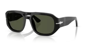 Persol Persol Acetate Aviator Sunglasses With Tortoiseshell Pattern Black