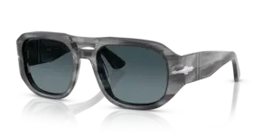 Persol Acetate Aviator Sunglasses With Tortoiseshell Pattern - Striped Grey