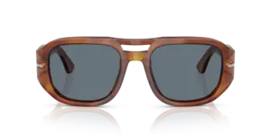 Persol Acetate Aviator Sunglasses With Tortoiseshell Pattern - Terra Di Siena