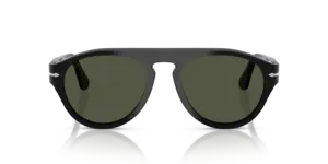 Persol Aviator Sunglasses With Polarized Brown Lenses - Black