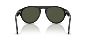 Persol Aviator Sunglasses With Polarized Brown Lenses - Black
