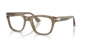 Persol Square Frame Eyeglasses - Transparent Brown