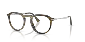 Persol Full Rim Acetate Eyeglasses - Silver