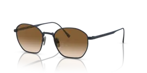 Persol Persol Hexagonal Titanium Sunglasses Brusched Navy