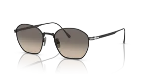 Persol Persol Hexagonal Titanium Sunglasses Matte Black