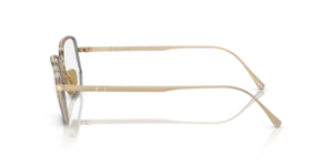 Persol Rectangular Titanium Eyeglasses - Gold