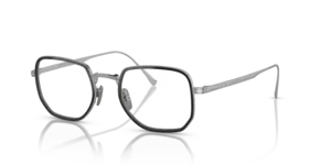 Persol Rectangular Titanium Eyeglasses - Silver