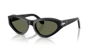 Persol Persol Oval Frame Sunglasses Black