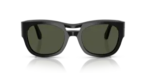 Persol Rectangular Acetate Sunglasses With Double Bridge - Black