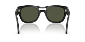 Persol Rectangular Acetate Sunglasses With Double Bridge - Black