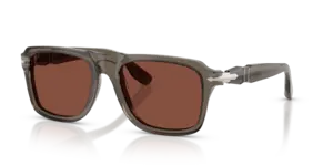 Persol Rectangular Acetate Sunglasses - Opal Grey