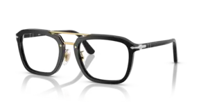 Persol Acetate Square Frame Eyeglasses - Black