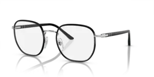 Persol Full Rim Metal Eyeglasses - Silver