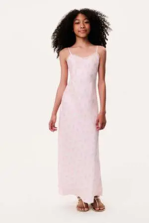 LoveShackFancy Adelise Maxi Slip Dress