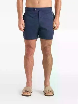 Manière De Voir Polished Nylon Swim Shorts - Blue