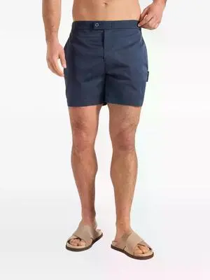 Manière De Voir Polished Nylon Swim Shorts - Blue