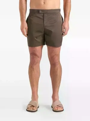 Manière De Voir Polished Nylon Swim Shorts - Green