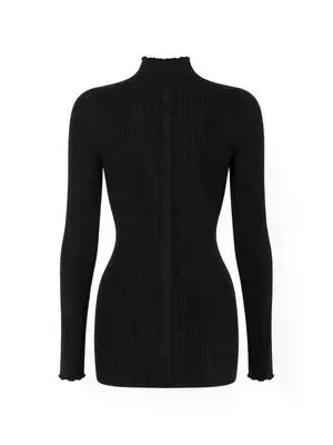 Rick Owens Ribbed Knit High-neck Sweater