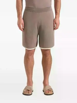 Manière De Voir Contrast-detail Knit Shorts - Brown