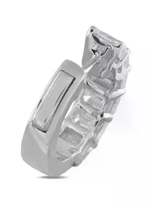 LB EXCLUSIVE 18k White Gold Diamond Hoop Earrings