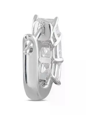 LB EXCLUSIVE 18k White Gold Diamond Hoop Earrings